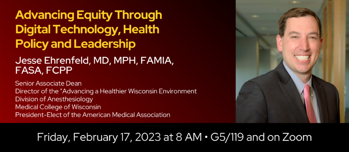 CHDR Welcomes Dr. Jesse Ehrenfeld February 17, 2023 - Center for Health ...