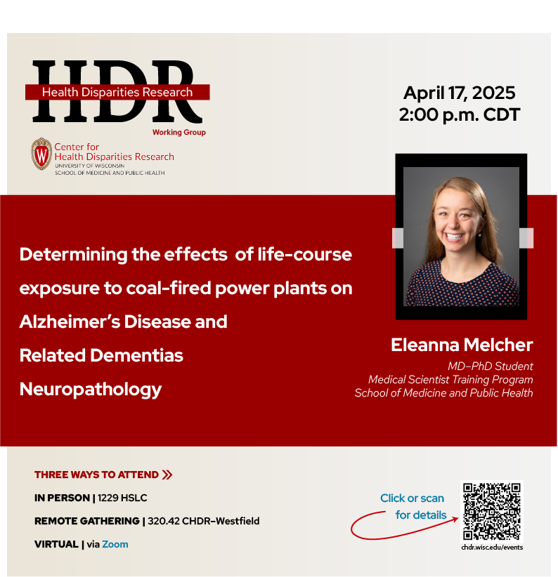 Health Disparities Research Working Group | April 17, 2025 — Eleanna ...